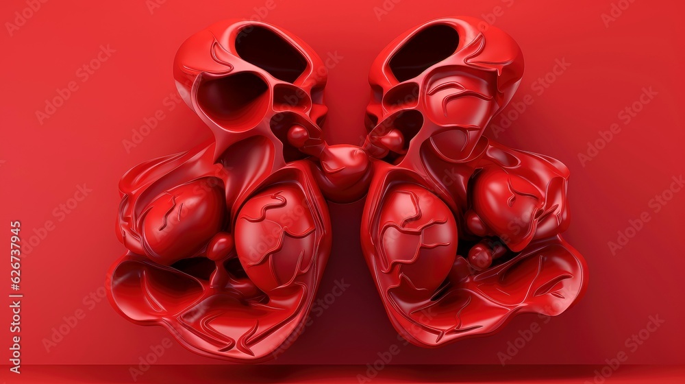 3D illustration of the human organ systems, Human internal organs ...