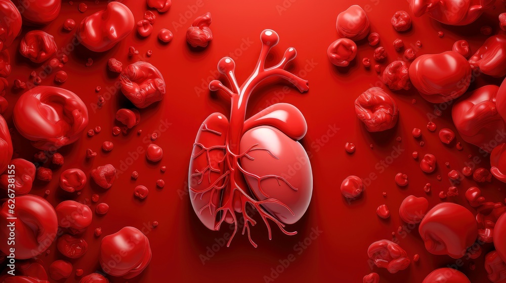 3D illustration of the human organ systems, Human internal organs ...