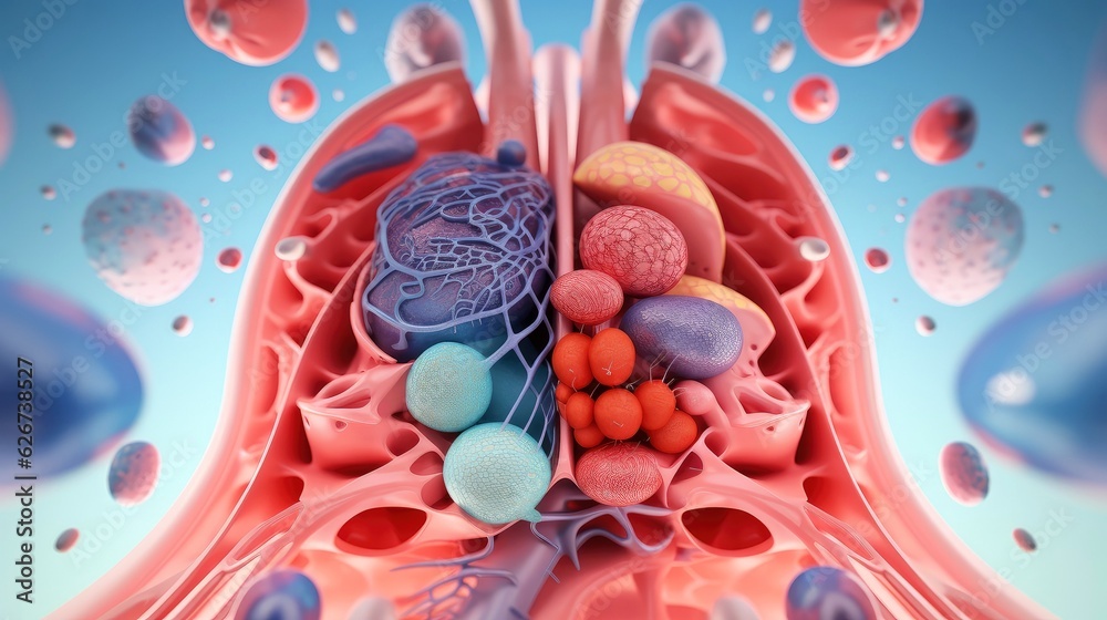 3D illustration of the human organ systems, Human internal organs ...