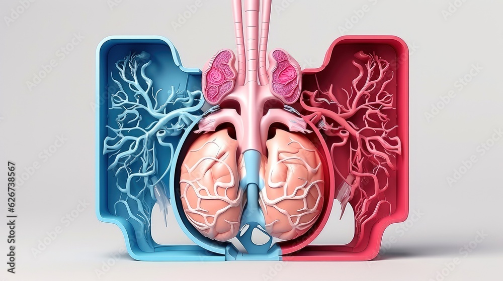 3D illustration of the human organ systems, Human internal organs ...