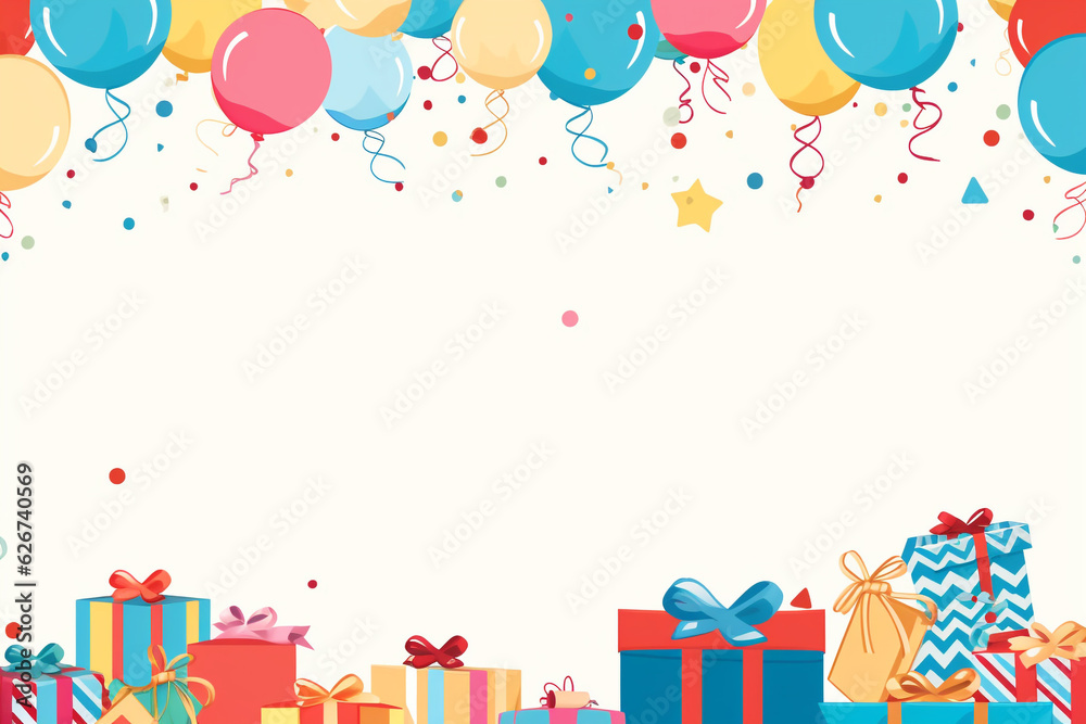 Inviting playfulness into your project Fun birthday border design with ...