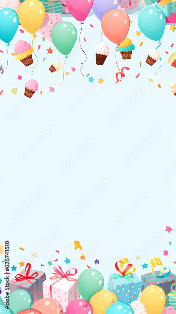 Inviting playfulness into your project Fun birthday border design with ...
