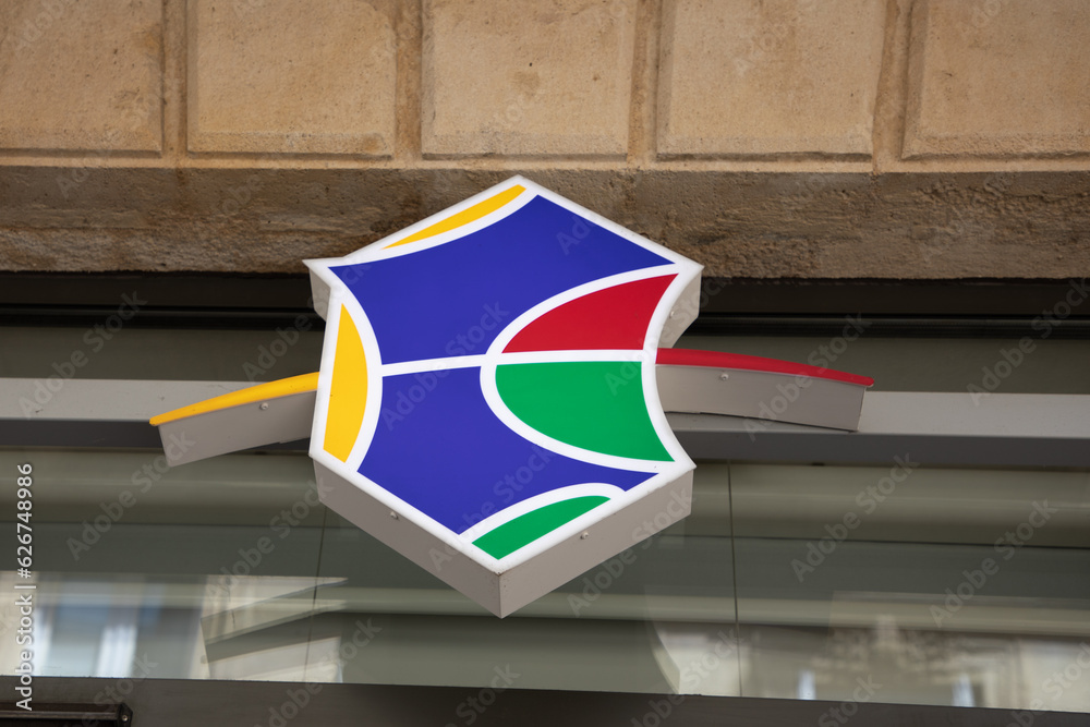 Matmut sign brand and text logo facade windows of agency insurance ...