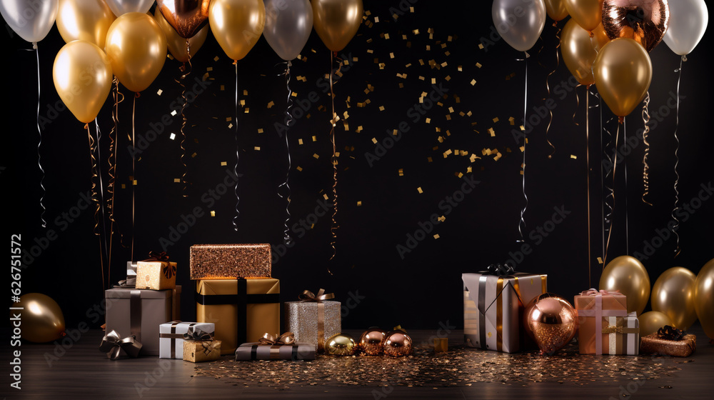 The epitome of sophistication A birthday border design with sparkling ...