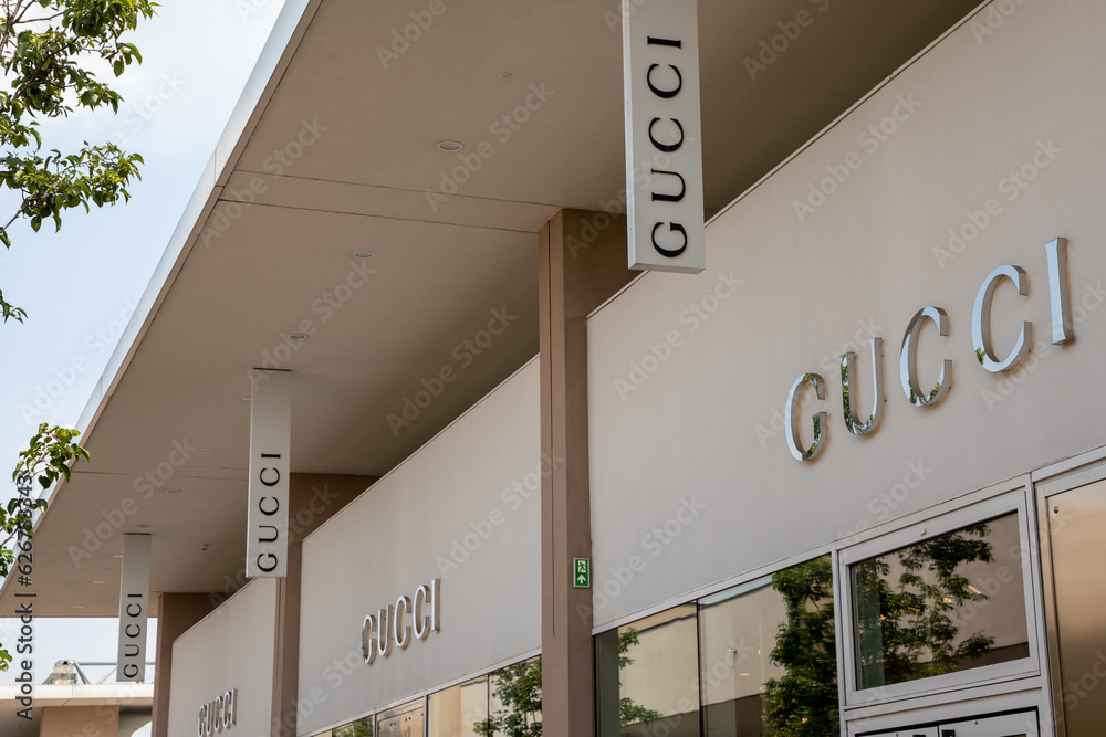 Gucci fashion signage facade store sign text and logo Italian luxury ...
