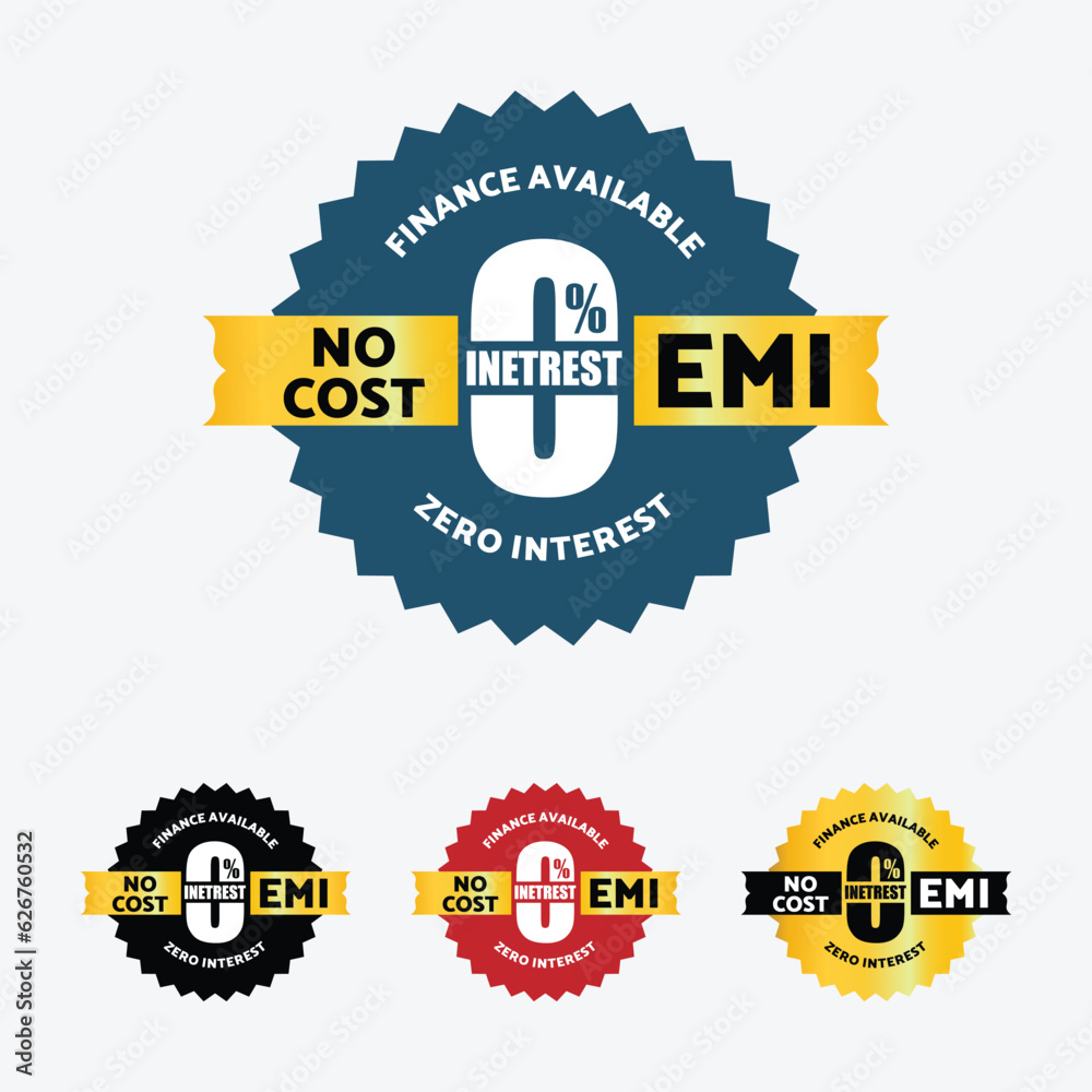 No Cost Emi, 0% Interest, Icon, Badge, logo, emblem, symbol, sticker ...