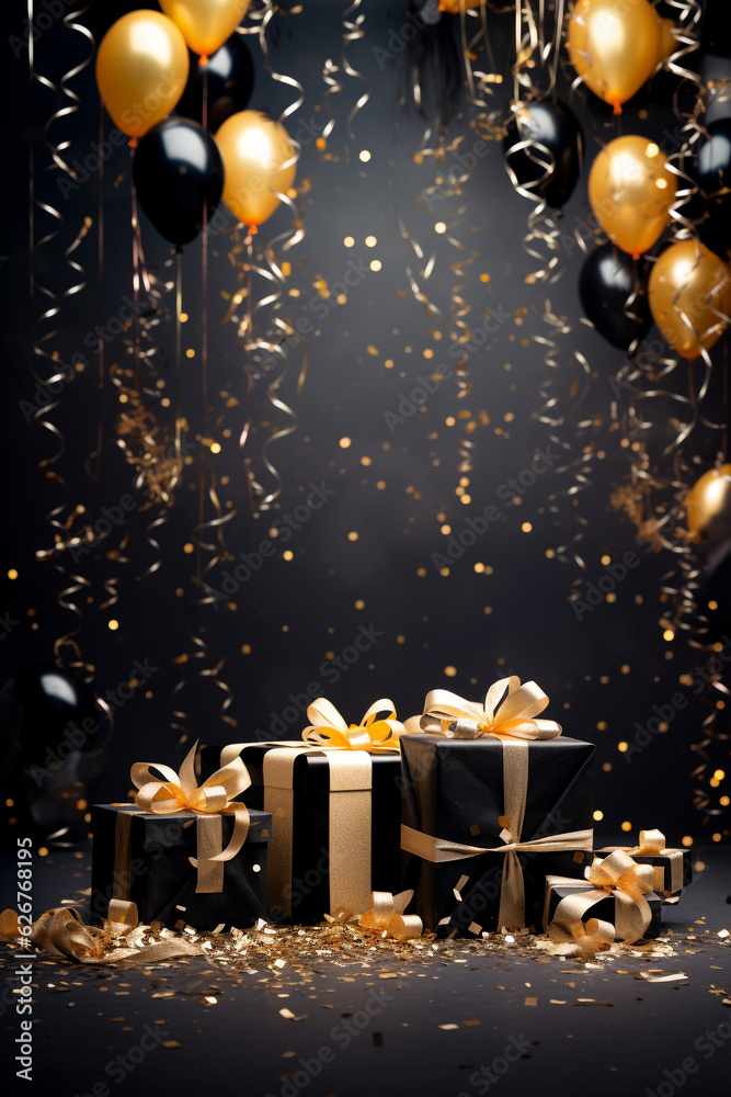 The epitome of sophistication A birthday border design with sparkling ...