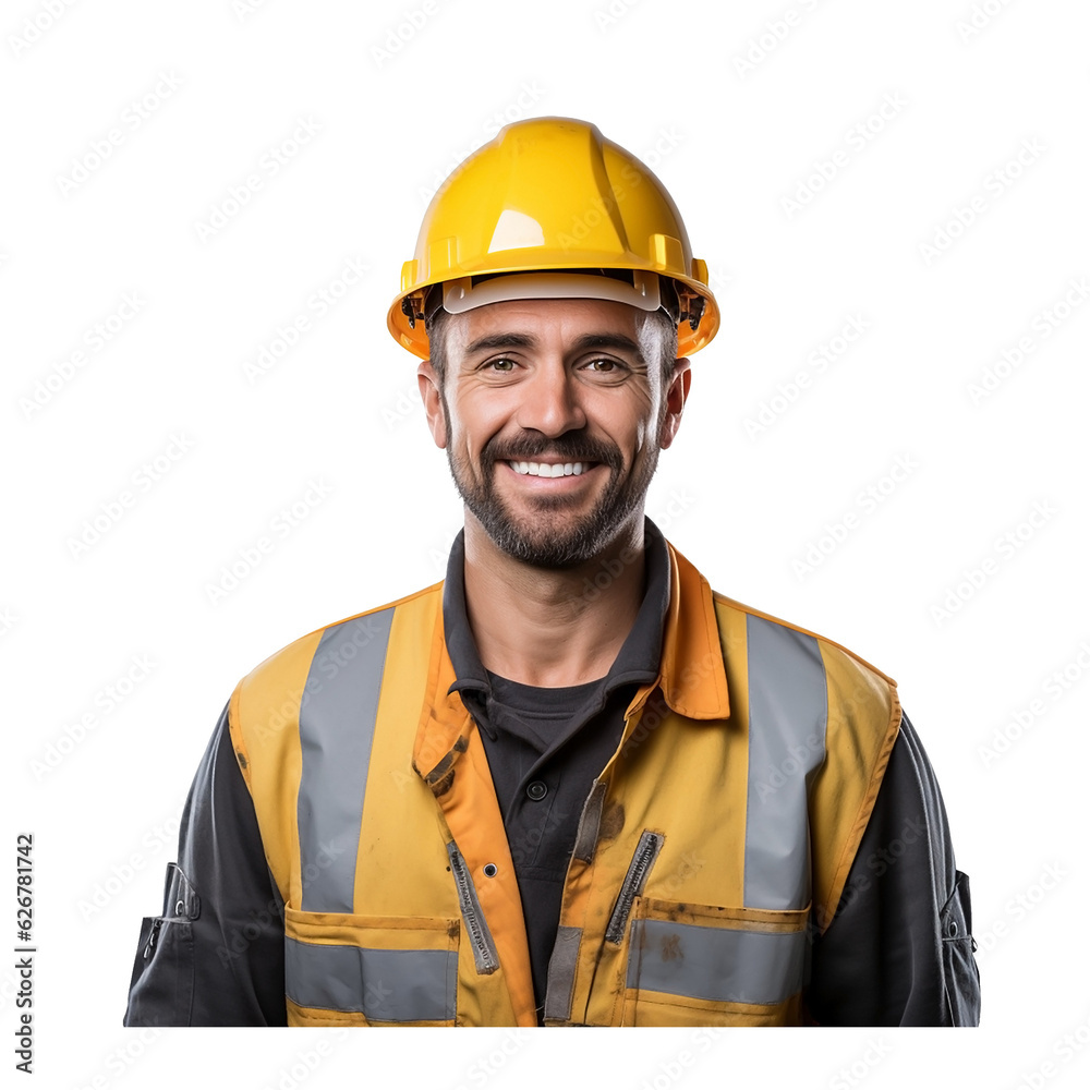 Engineer smiling happy with success on transparent background (png ...