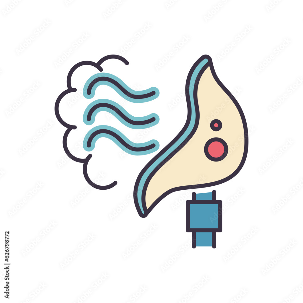 Mechanical ventilation related vector icon. Medical ventilator sign ...