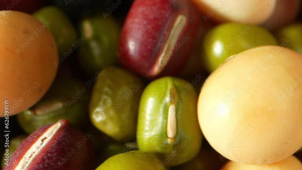 Vidéo Stock Bean mix: A delightful blend of assorted beans, rich in ...