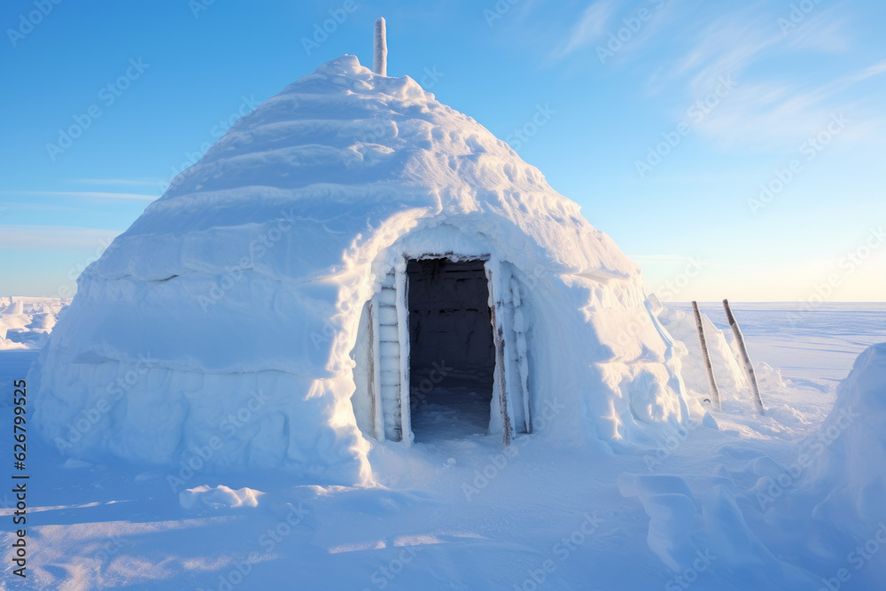 Traditional igloo, reflecting the ingenious architecture of the Inuit ...