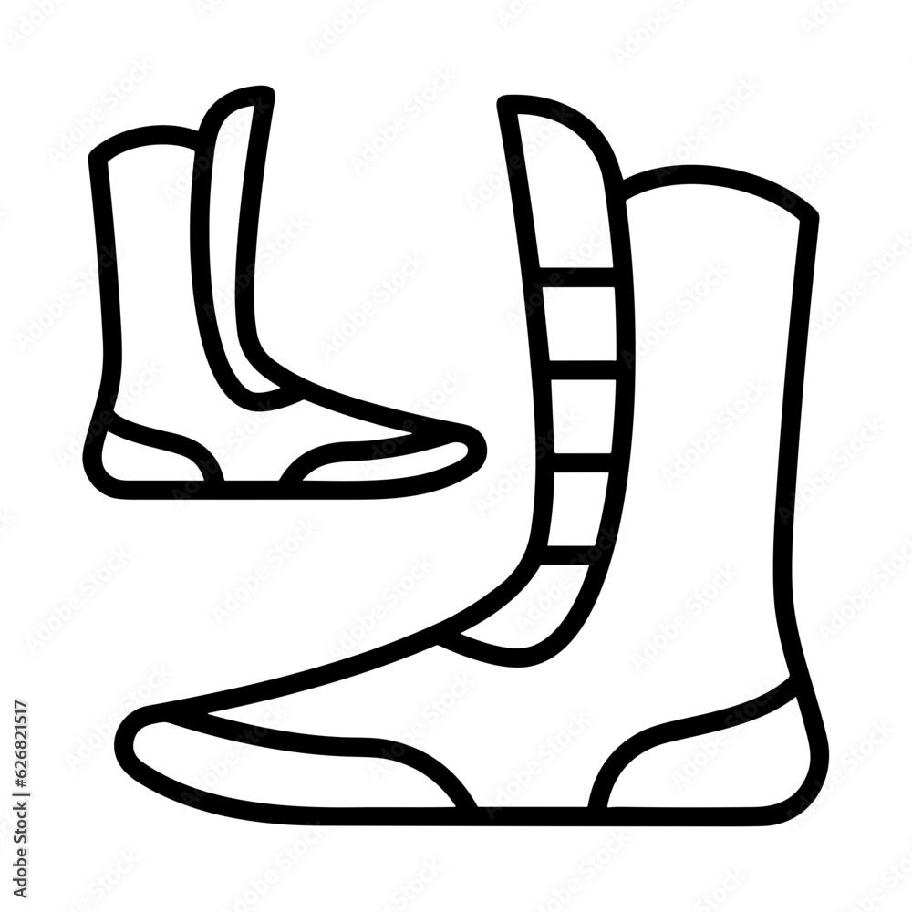 Boots symbol icon vector image. Illustration of the boot footwear shoe ...