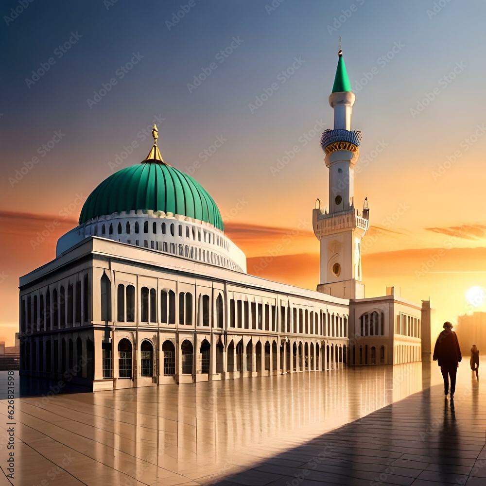 Photo & Art Print sheikh zayed mosque uae created using generative AI ...