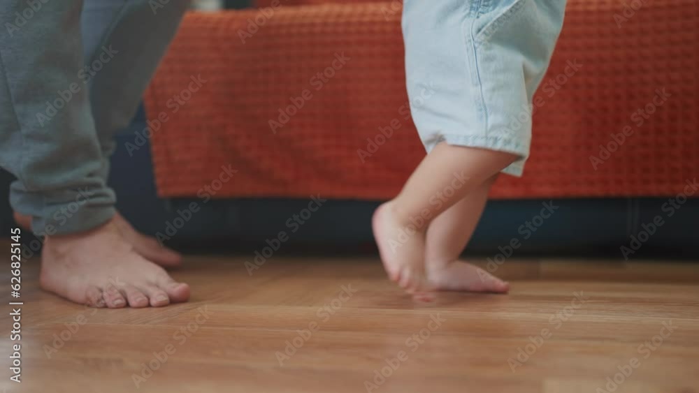 baby first steps. daddy a teaches baby toddler son to take first steps ...