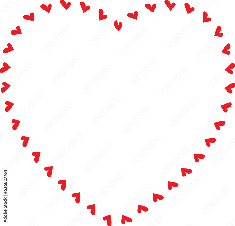 Red Heart frame Heart Shape vector love frames for pictures cute photo ...