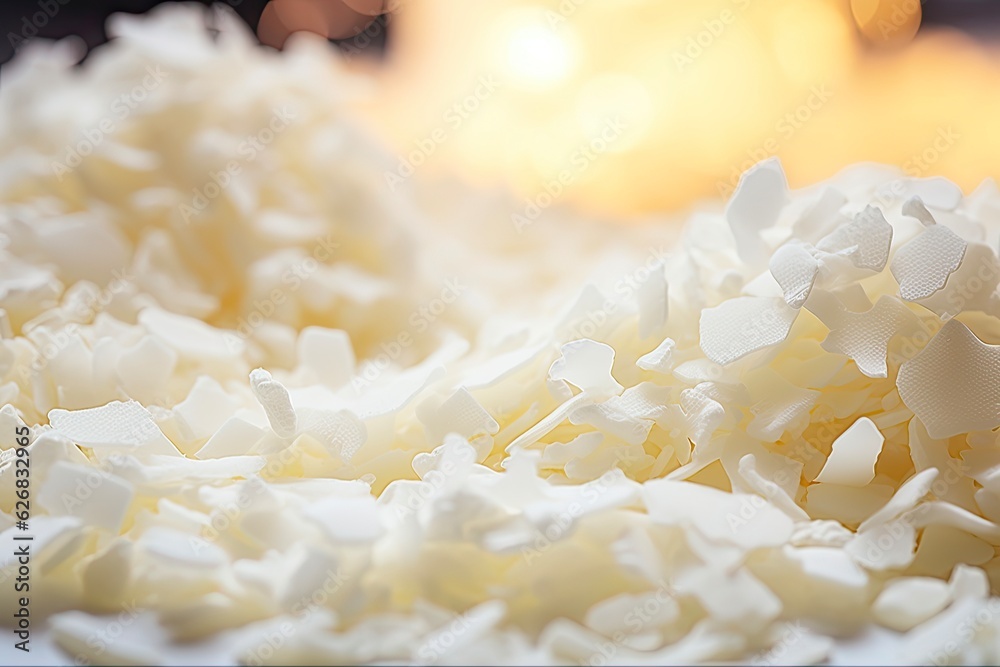 Soy Wax Flakes for Candle Making. Close Up High Texture of Organic ...