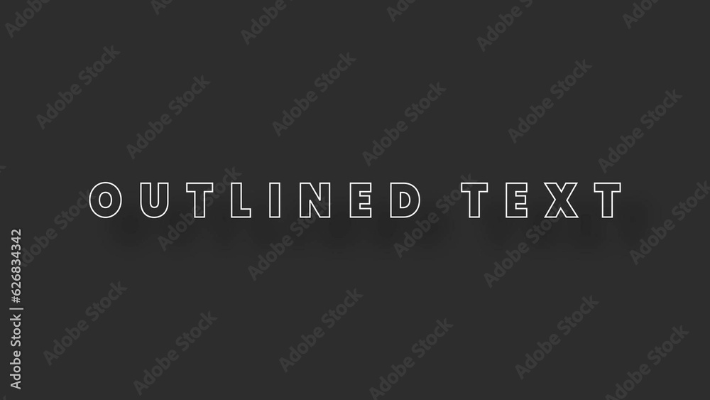 Outlined Text Overlay Stock Template | Adobe Stock