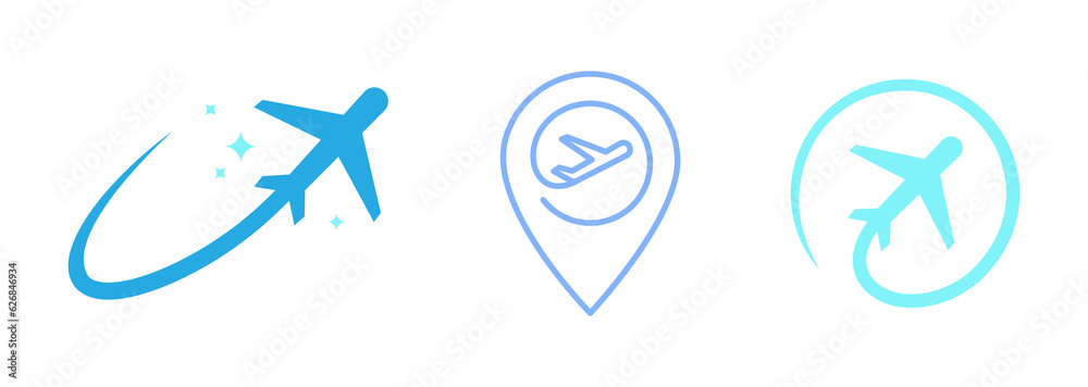 Png logo design templates for airlines, airplane tickets, travel ...