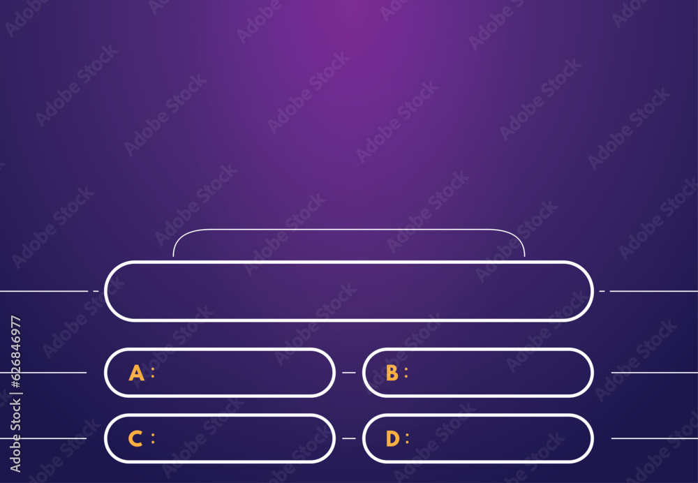 Question and answers template. Quiz game in tv. Gradient background of ...