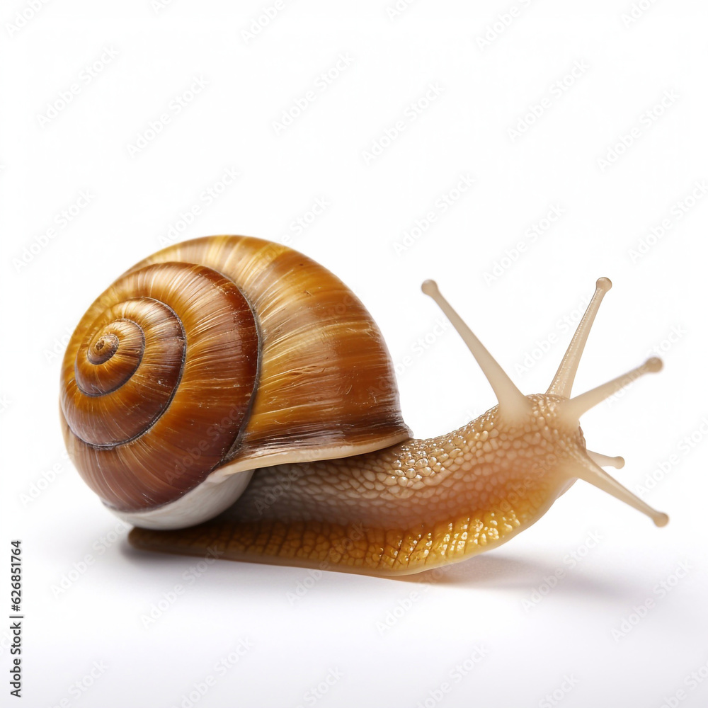 Beautiful big wild snail looking forward is shown in full length, Ai ...