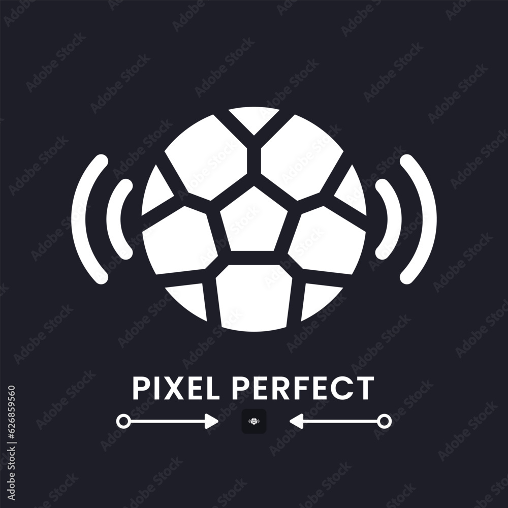 Sports broadcast white solid desktop icon. Live stream. Television program. Soccer game. Pixel ...