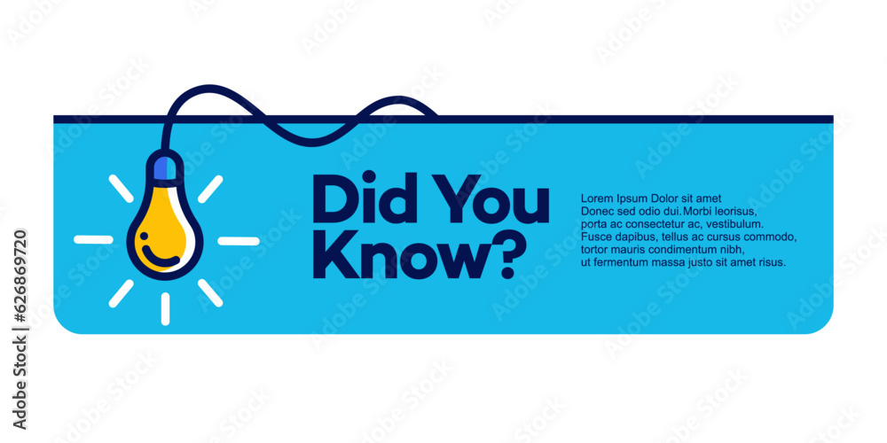 Did you know geometric message bubble with light vector image. template ...