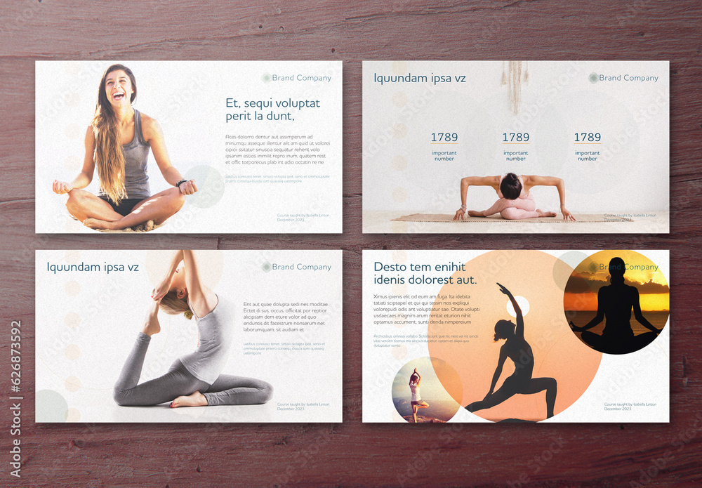 Yoga Presentation Layout Stock Template | Adobe Stock
