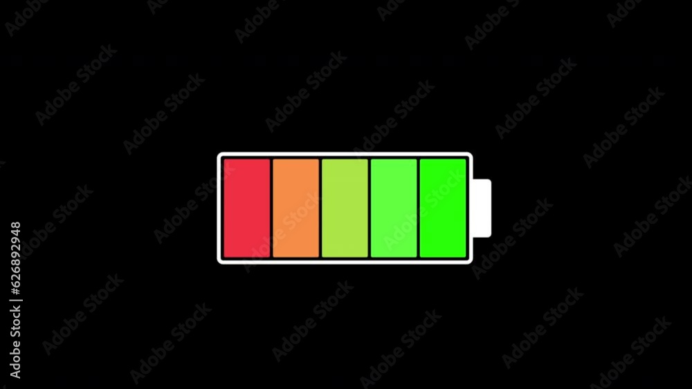 Battery charge full motion animation, 2d animation of charging battery ...