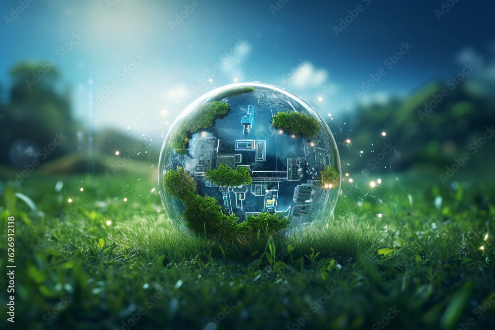 Green Earth showcasing Environmental Technology and Sustainable ...