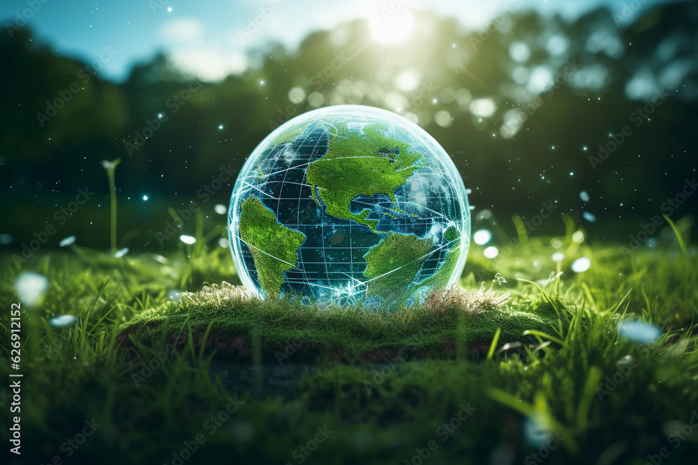 Green Earth showcasing Environmental Technology and Sustainable ...