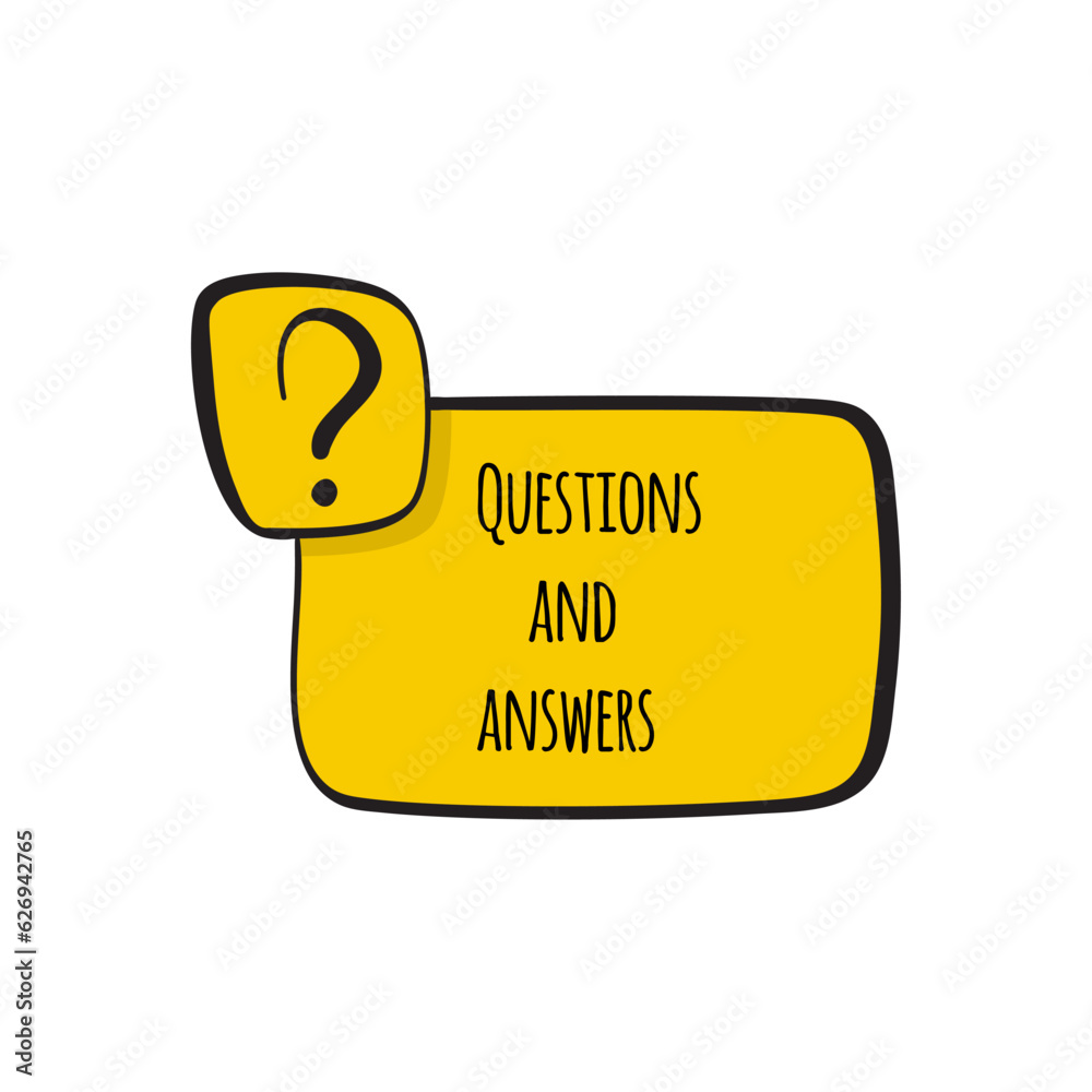Speech bubble question mark icon hand drawn. Help symbol. FAQ sign on ...