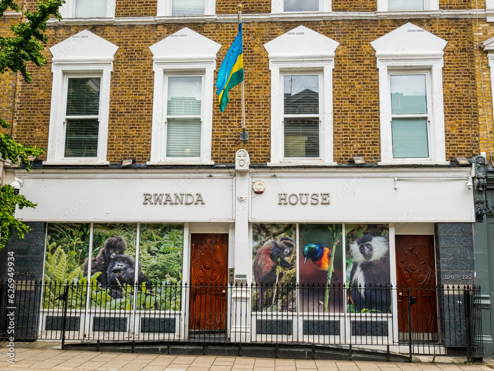 London, UK, July 23rd 2023:Rwanda House, The High Commission of Rwanda ...