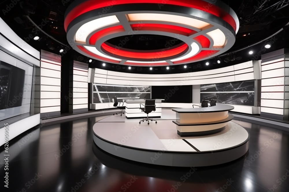 Tv Studio. Backdrop for TV shows .TV on wall. News studio. The perfect ...