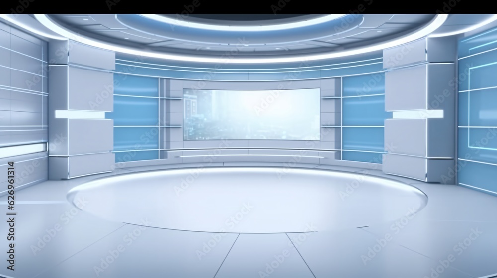 Tv Studio. Backdrop for TV shows .TV on wall. News studio. The perfect ...