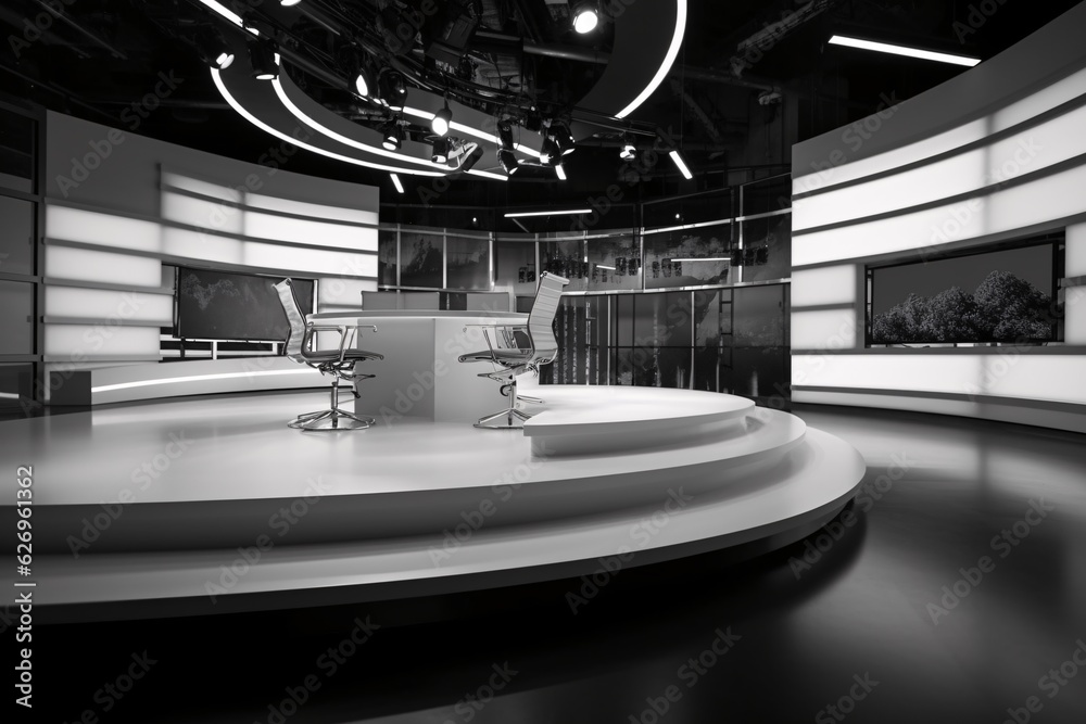 Tv Studio. Backdrop for TV shows .TV on wall. News studio. The perfect ...
