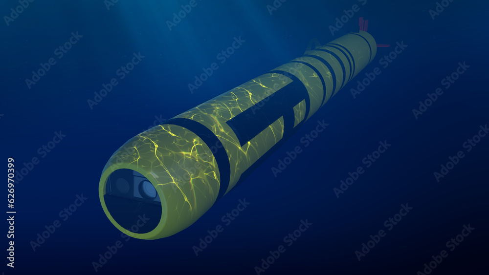 Unmanned Underwater Drone Submarine Stock Illustration | Adobe Stock