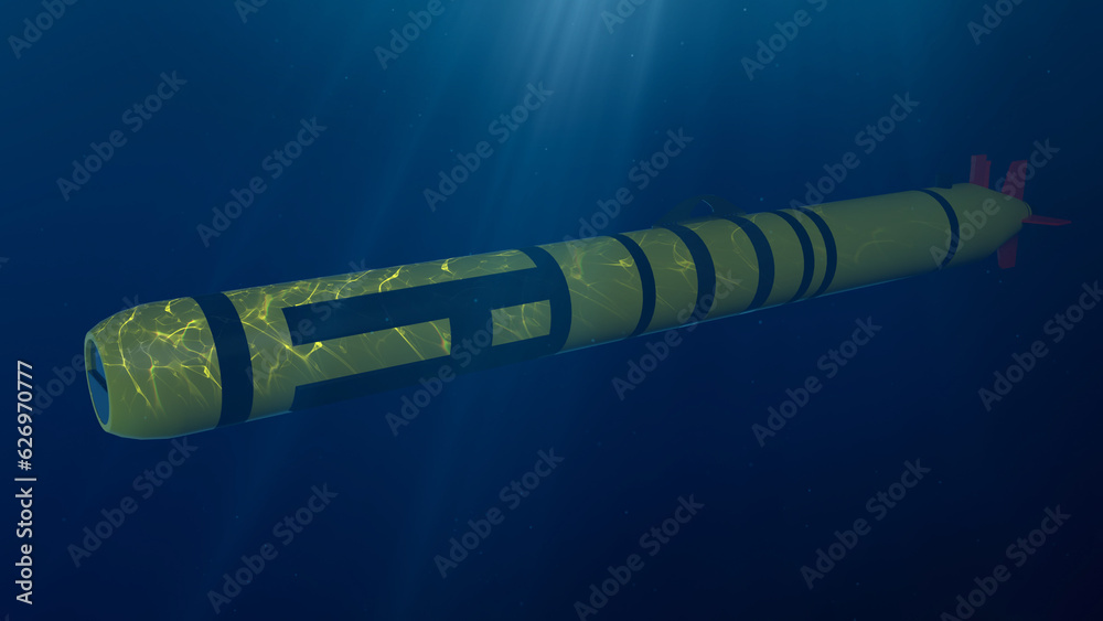 Unmanned Underwater Drone Submarine. Stock Illustration | Adobe Stock