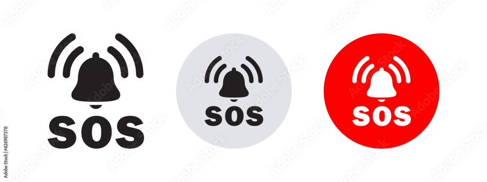 SOS icons. Emergency sign. SOS help service signs. Vector scalable ...