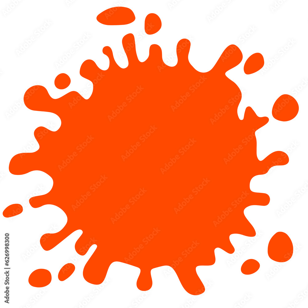 Orange liquid splashes, swirl waves with scatter drops. Royalty high ...