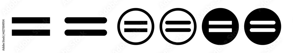 Equal sign and equal symbol Stock Vector | Adobe Stock