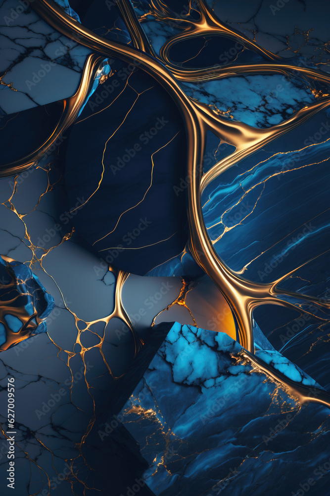 Mesmerizing Blue Marble Elegance: A Captivating and Luxurious High ...