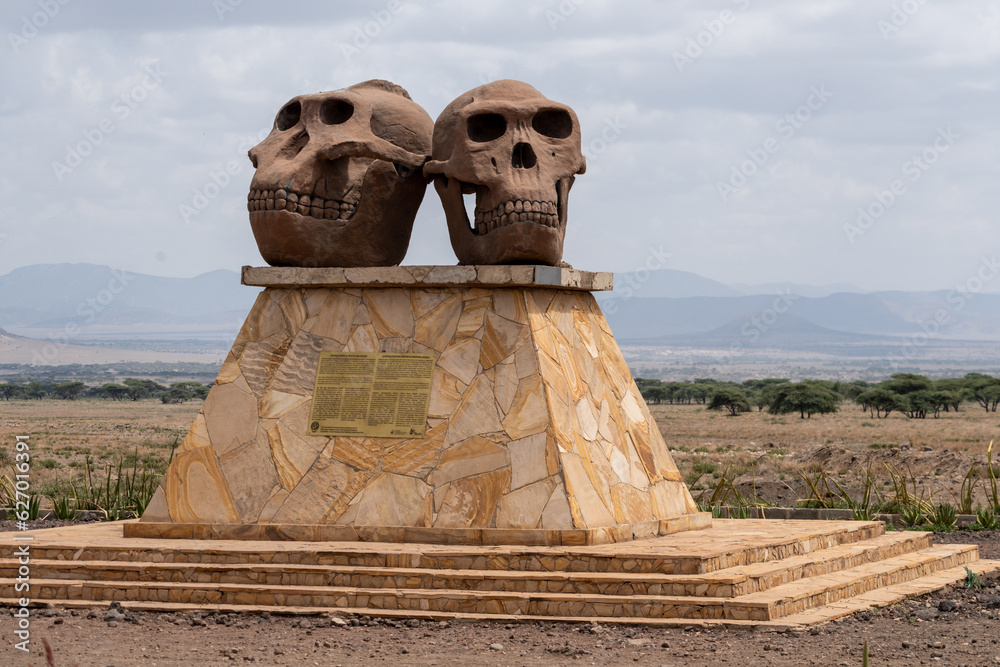 Tanzania, Africa - March 12, 2023: Statue at the Olduvai Gorge Museum ...