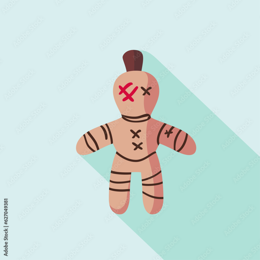 Voodoo doll flat style vector illustration, Corn dolly, Hoko doll flat ...