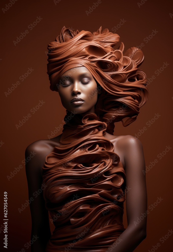 Photo & Art Print Chocolate mouse layers covering beautiful African ...