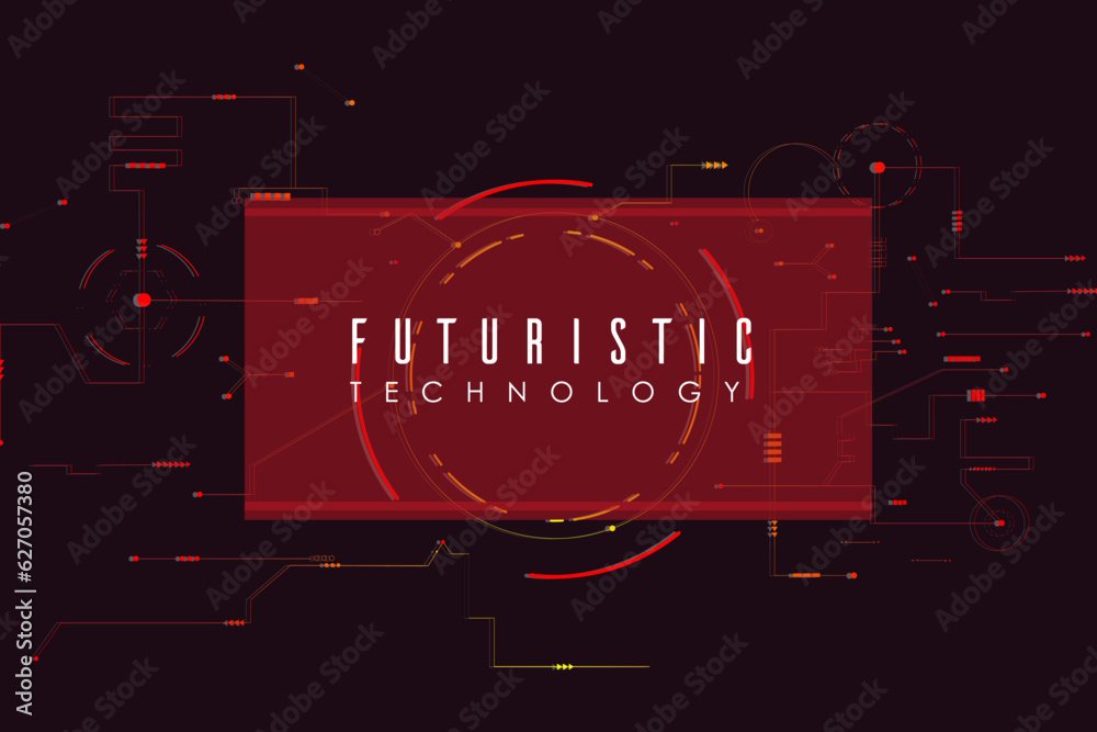 Hi-tech Background Warning Digital Network. Abstract Technology Warning ...