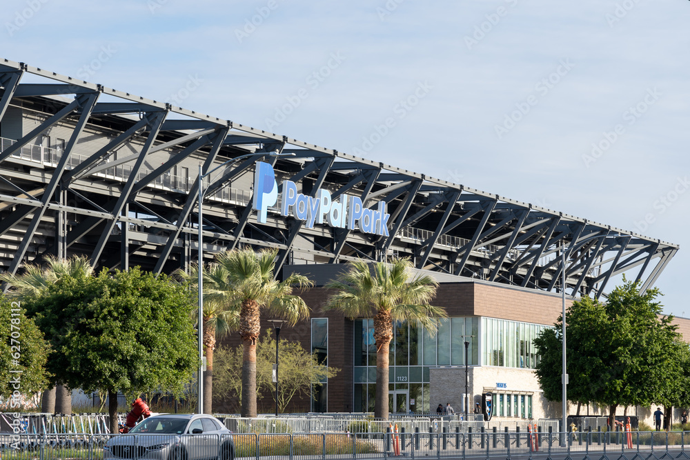 PayPal Park in San Jose, California, USA - June 9, 2023. PayPal Park is ...