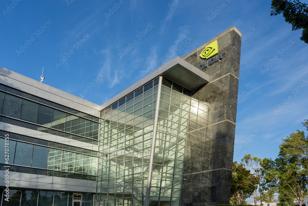 Nvidia headquarters in Santa Clara, California, USA - June 9, 2023 ...
