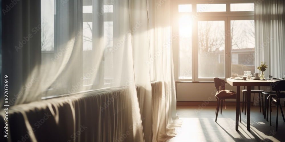 white interior of a room with a window, Serenity of Danish Design, Lens ...