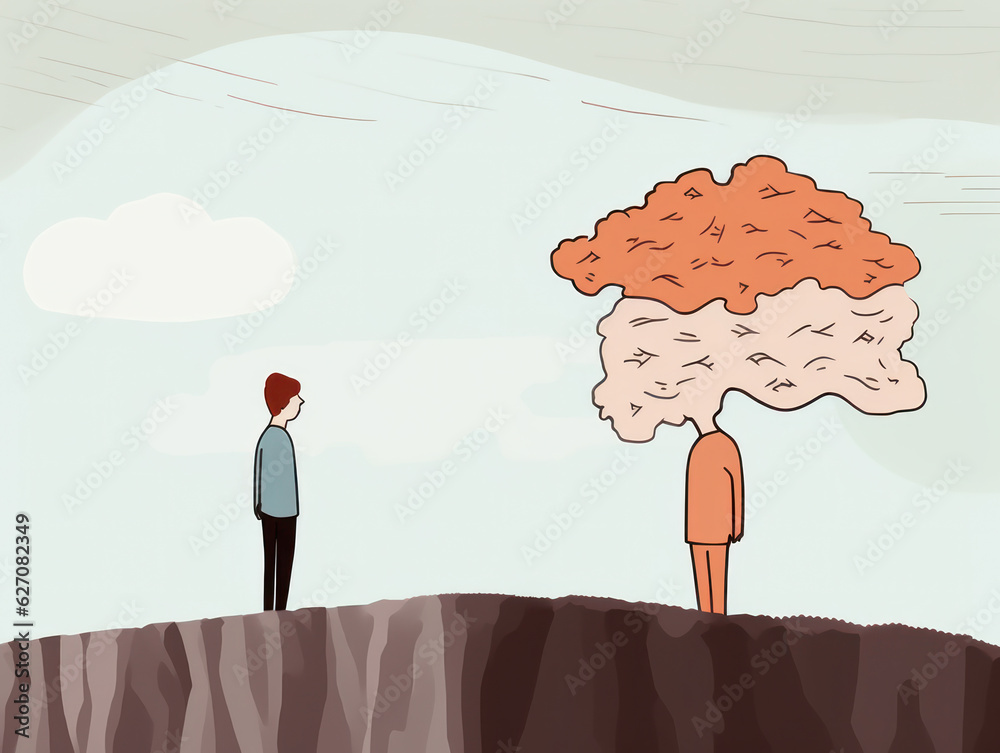 An image illustrating the importance of setting mental health ...