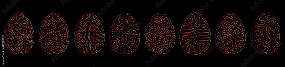 Egg opart mesh elements set - visualization of Reaction–diffusion ...